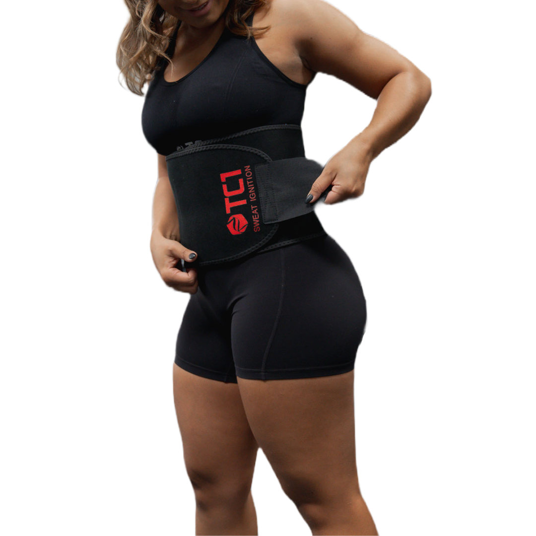 TC1 Sweat Belt and Waist Trimmer for Men and Women SweatBand Body Wrap ...
